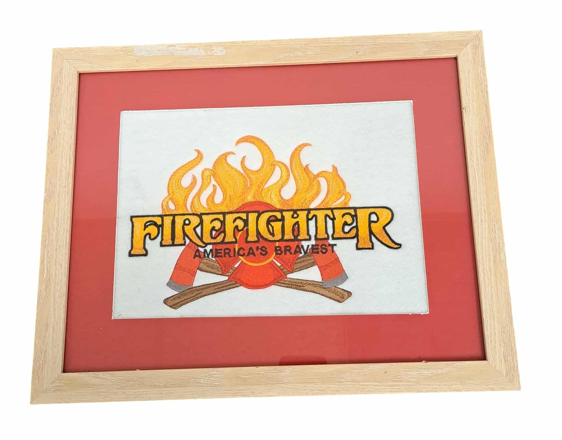 Firefighter with Flames and Axes - Hanging By A Thread